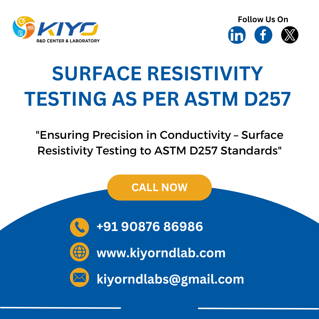 Surface Resistivity Testing As Per ASTM D257 - Plastic Testing-Kiyorndlab